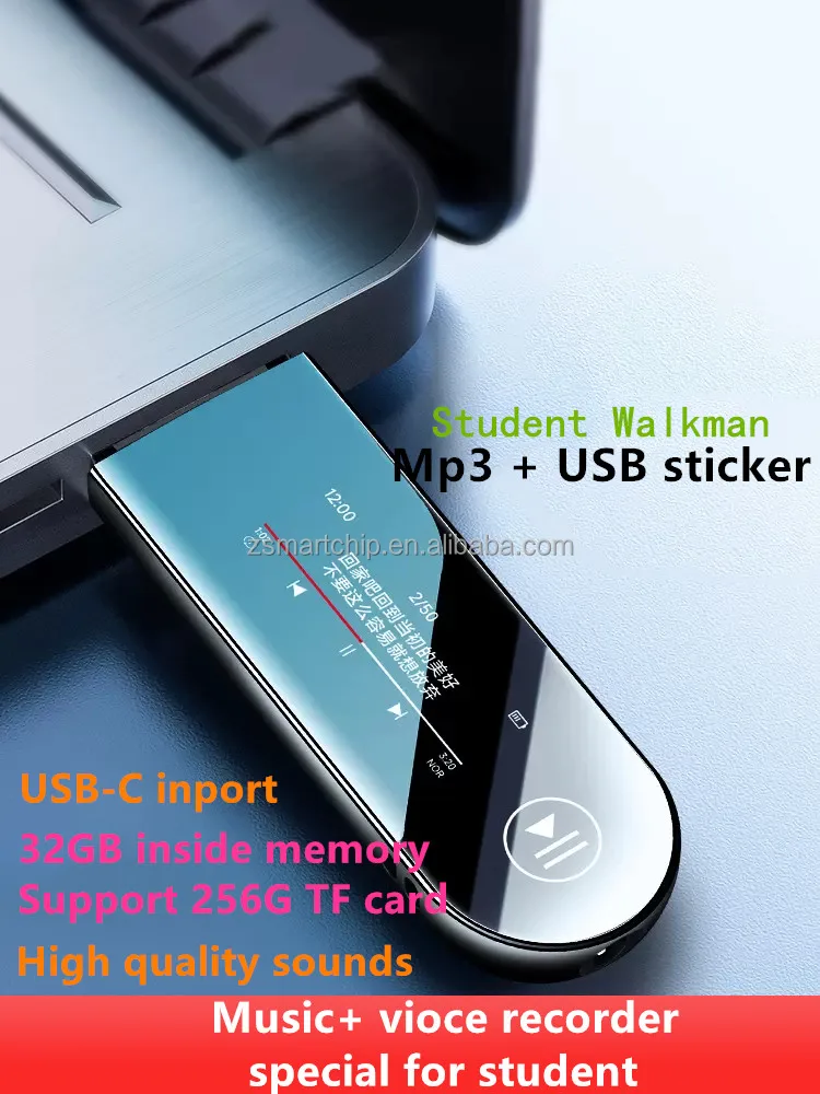Mp3 Music Player Walkman Mini Usb Flash Drive Type C Song Download ...