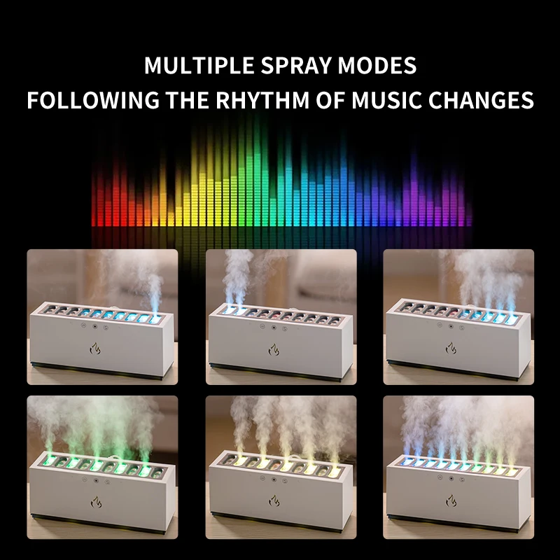 Dynamic Sound Pickup Humidifier with 10 Holes Spray Nozzles