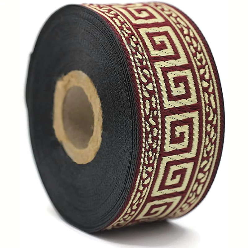 Custom Size Logo Greek Key Ribbon Trim - Sustainable & Stylish