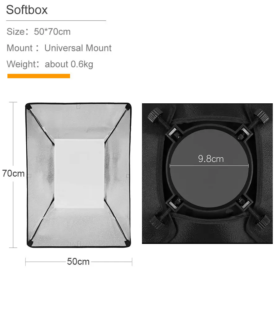 Godox E300 Strobe Flash Lighting Kit - 300ws Power, 5600K Color Temperature