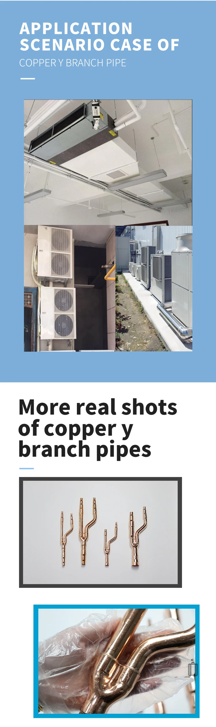 High Quality Air Conditioner VRF Refnet Y Branch Pipe Joints| Alibaba.com