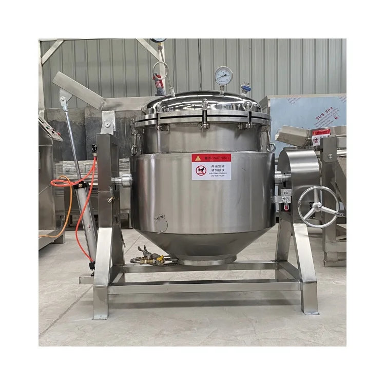 200 Liter Jam Sauce Stainless Steel Electric Steam Gas Heating Jacketed ...