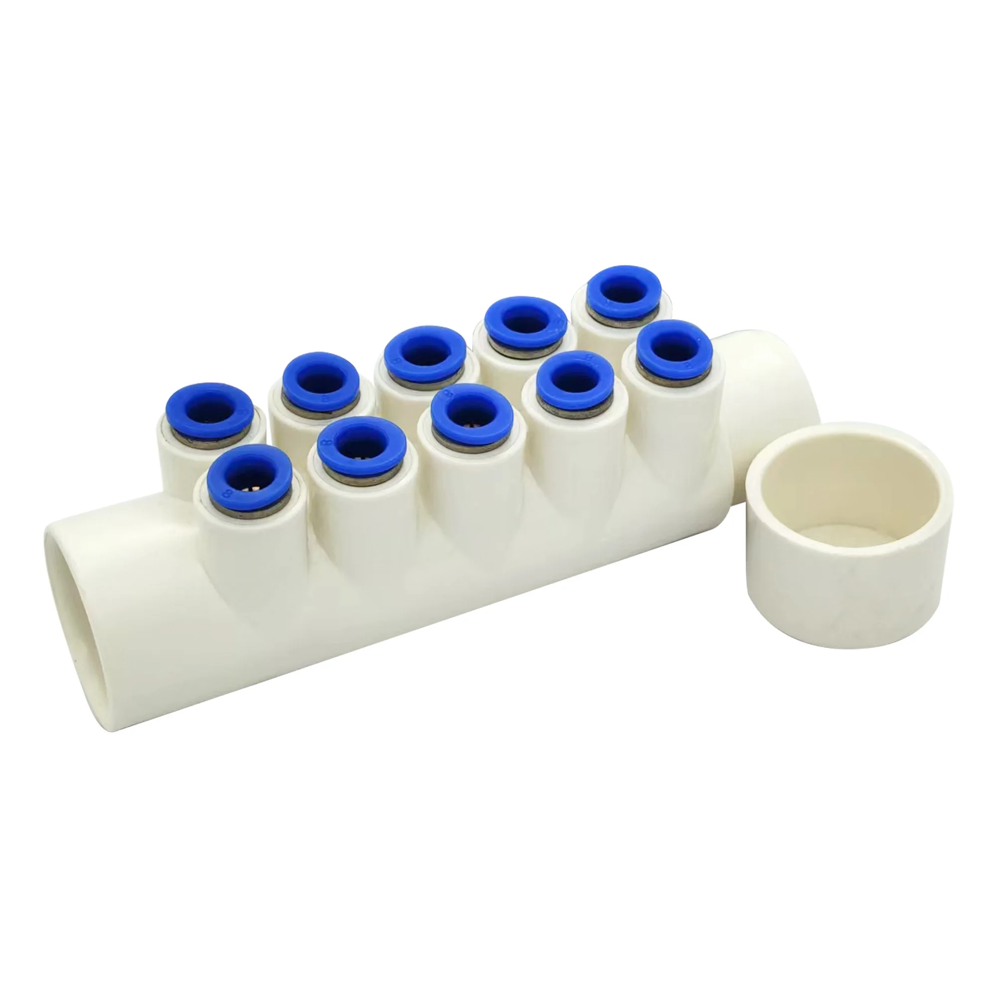 10 Outlets Air Plastic Manifold Multiple-hole Intake Manifold Quick ...