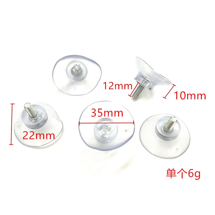 Suction Cup Pvc Adjustable Feet With Screw Vacuum Transparent Suction ...