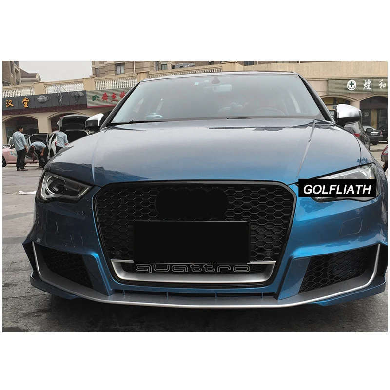 RS3 Front Bumper Cover GRILLE BODYKIT For Audi A3 8V S3 2013 2014 2015 ...