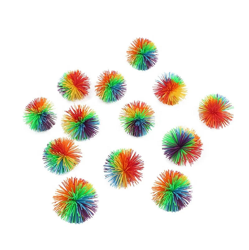 Sensory Toys Autism Stringy Balls Toy Stress Squeeze Sensory Rainbow ...