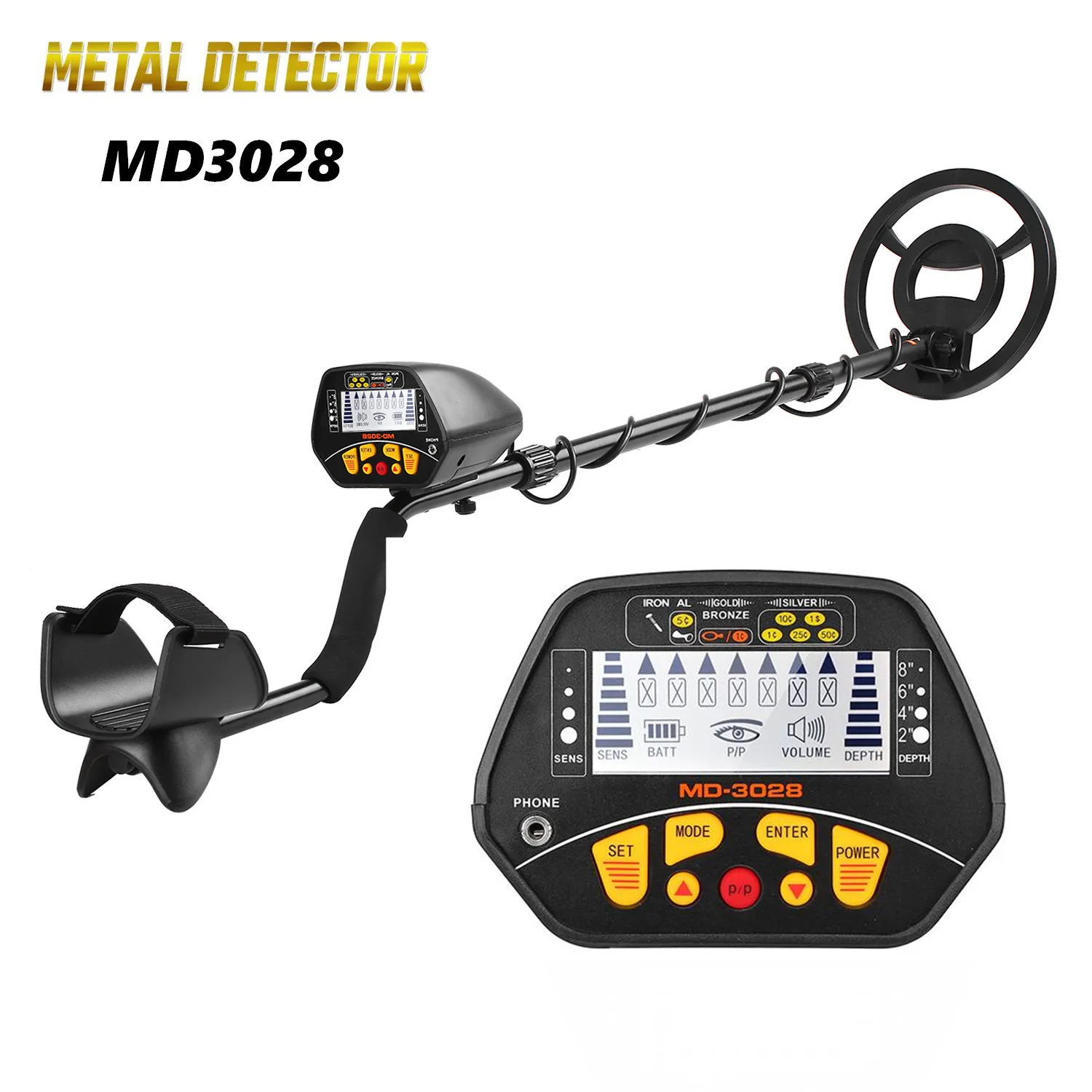 LCD Display Industrial Metal Detector MD3028 for Gold Prospecting