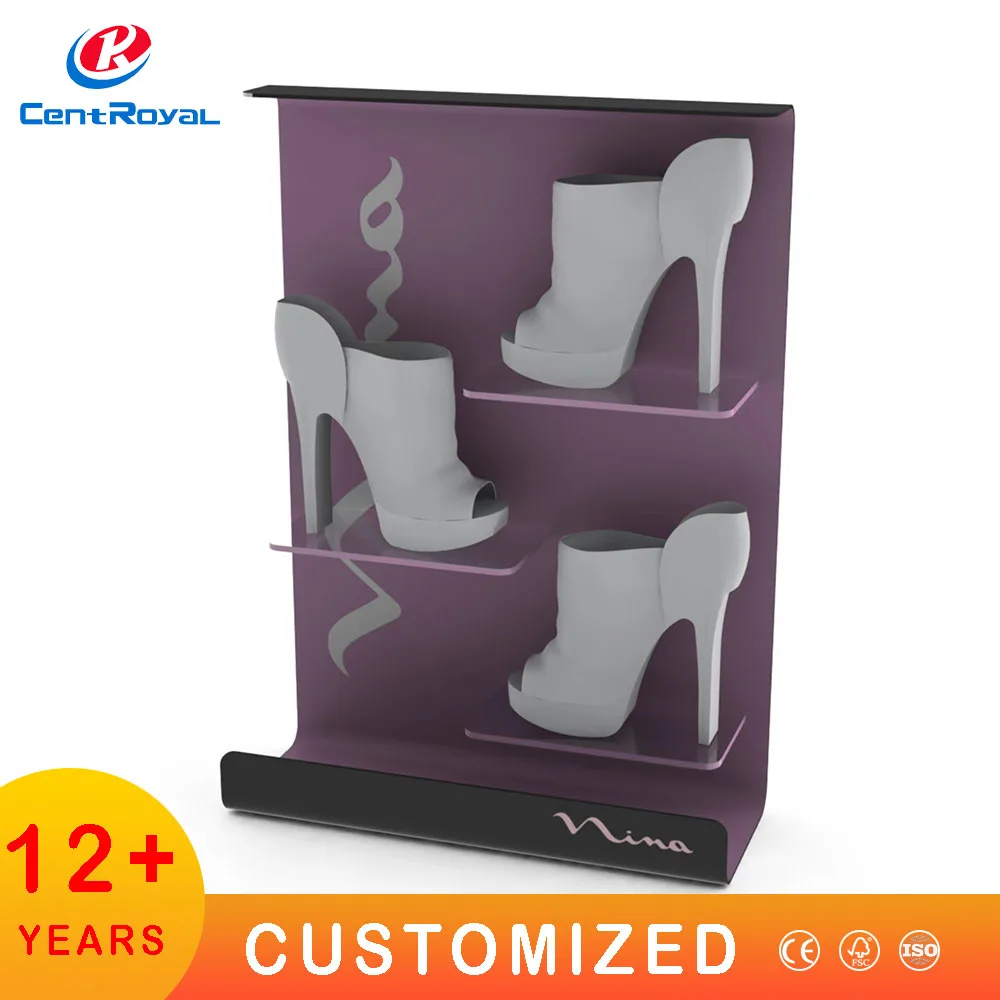 Custom Design Double Sided Metal Wire Slipper Display Rack Shoe Store ...