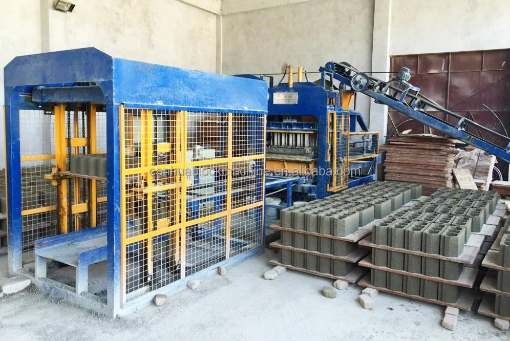 Qt4-15 Fully Automatic Concrete Hollow Block Machine Cement Block ...
