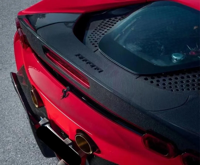 Ferrari SF90 Dry Carbon Fiber Rear Spoiler Wing Kit