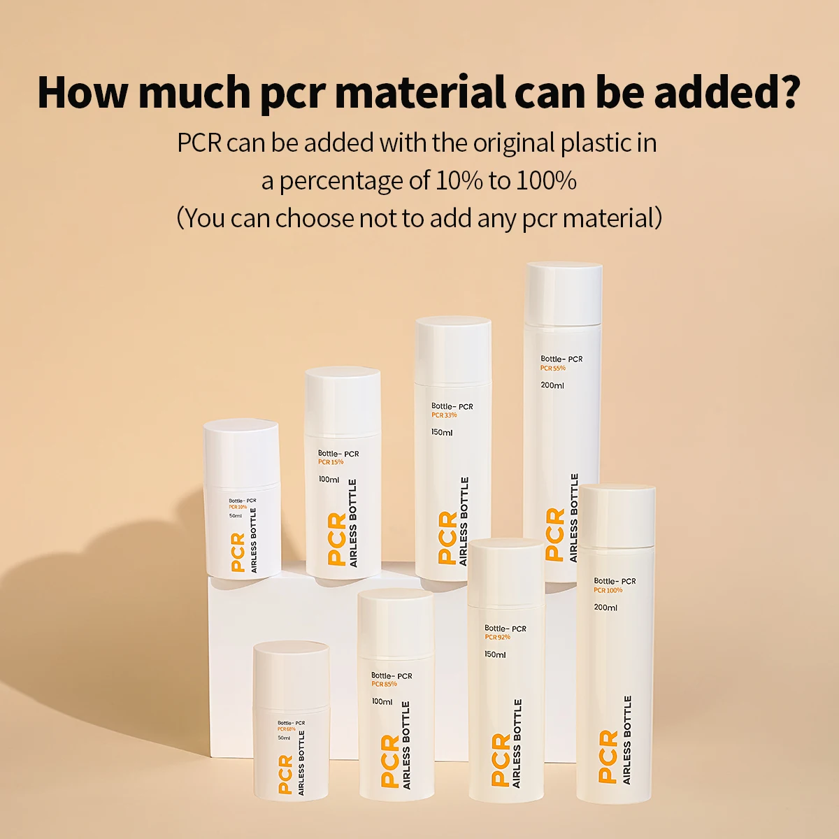 Eco-Friendly Recyclable 100% PCR Plastic Skincare Pump Bottles for ...