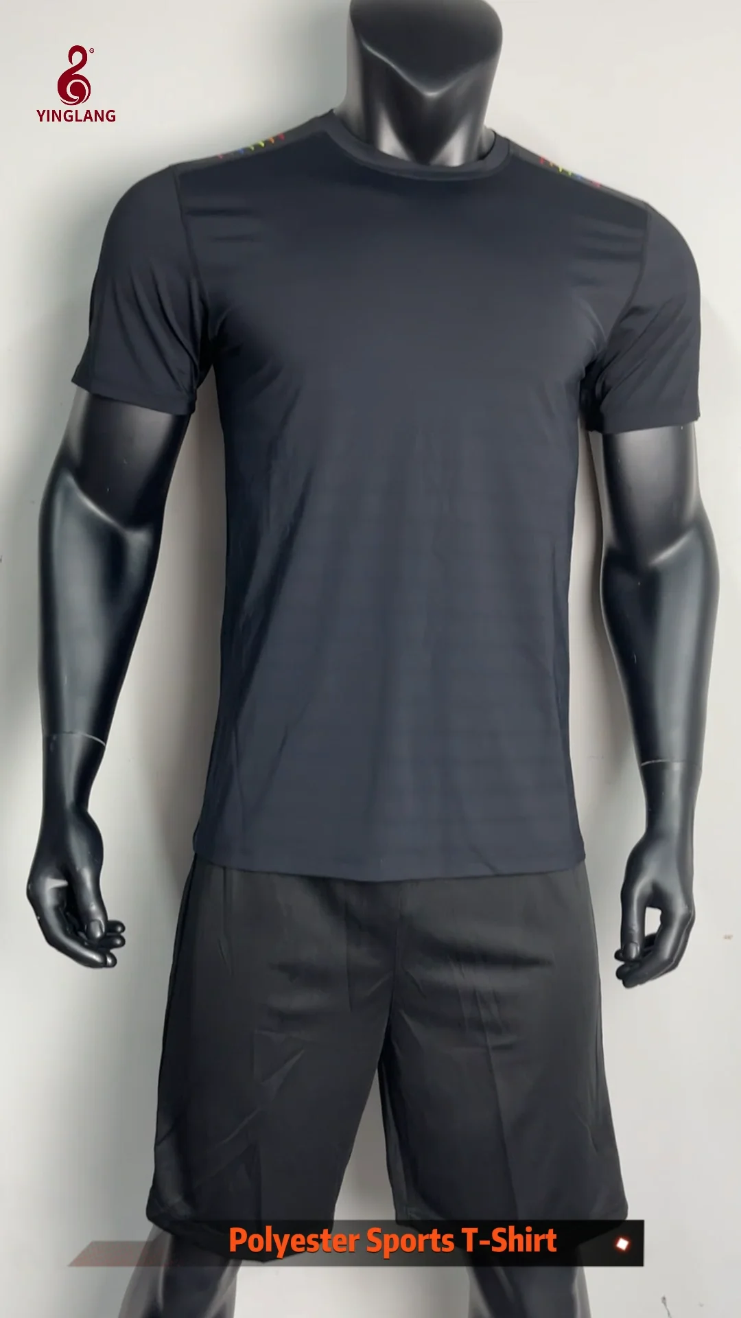 Promotional Blank T Shirts Short Sleeve Mens 100% Polyester T Shirt Gym ...
