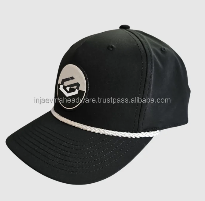 Injae vina Custom PVC patch Logo Sports Snapback Hat 5 Panel Cotton ...