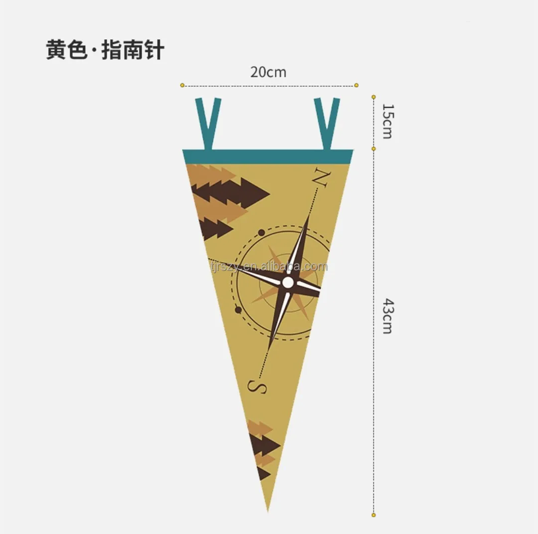 Wholesale String Hand Flags - Custom Felt Triangle Pennants