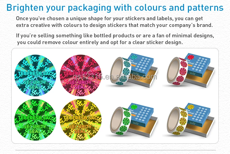 Custom Permanent QR Code Hologram Sticker Holographic Paper Vinyl ...