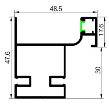 High handle profile with LED aluminum profile with LED handle aluminum ...