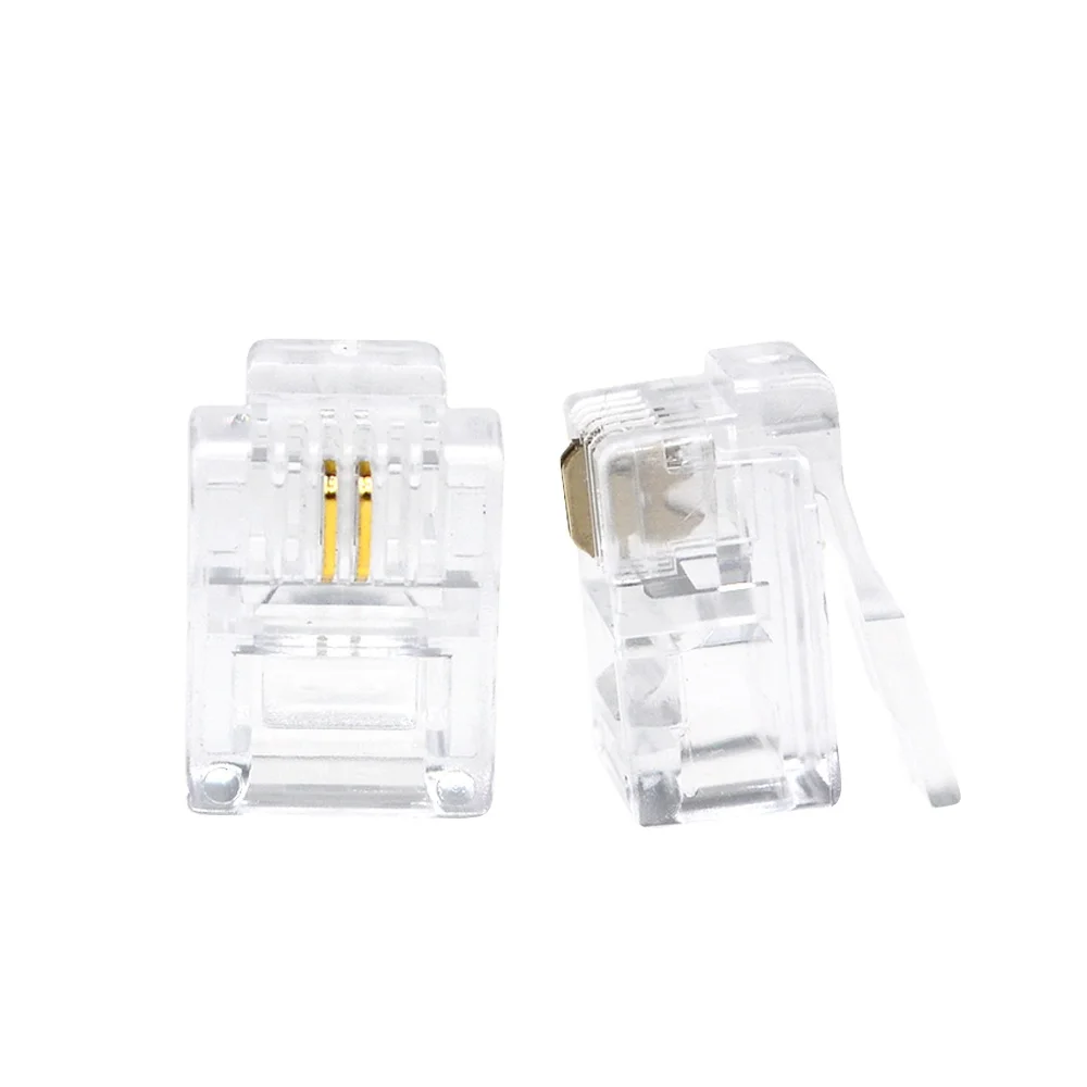 Transparent Rj11 Rj12 Connector Plug 6p6c 6p4c Telephone Line ...