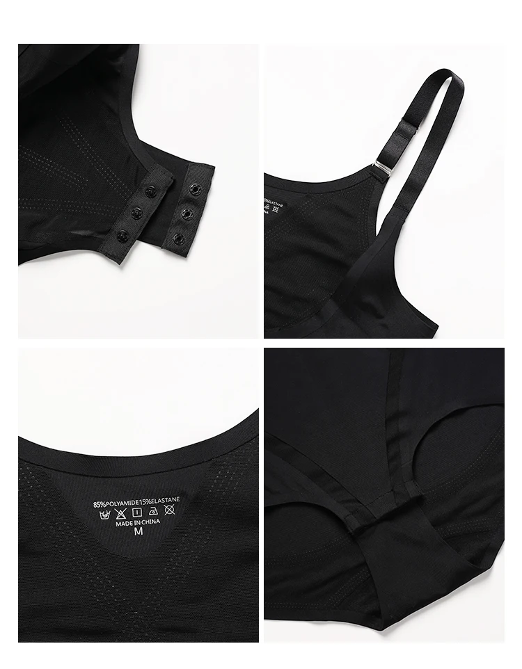 Seamless Body Shaper Button Crotch Enhancer Fajas Colombianas Waist ...