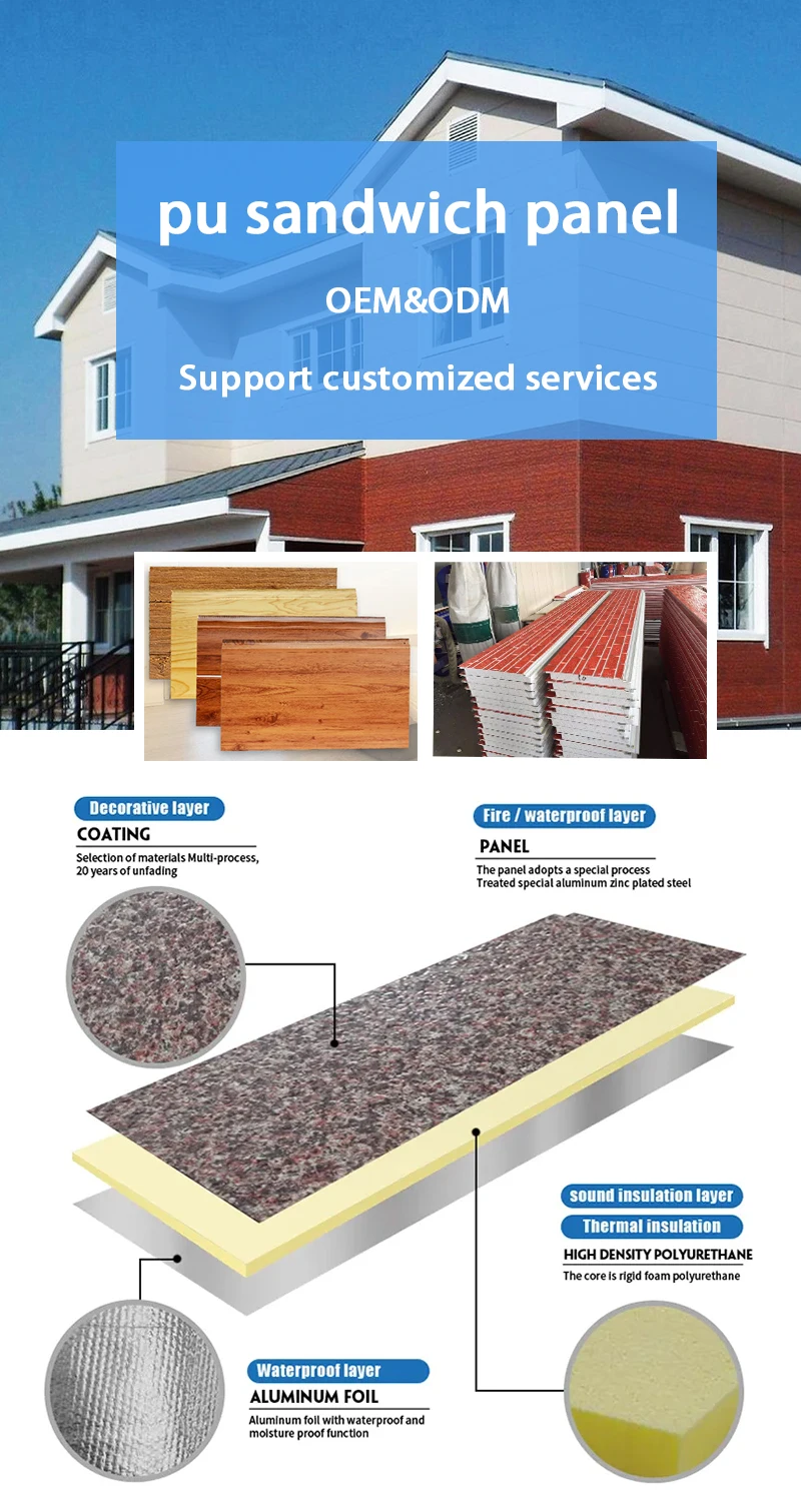 Siding 16mm Sandwich Wall Panels Exterior Metal Wall Panel Wooden ...