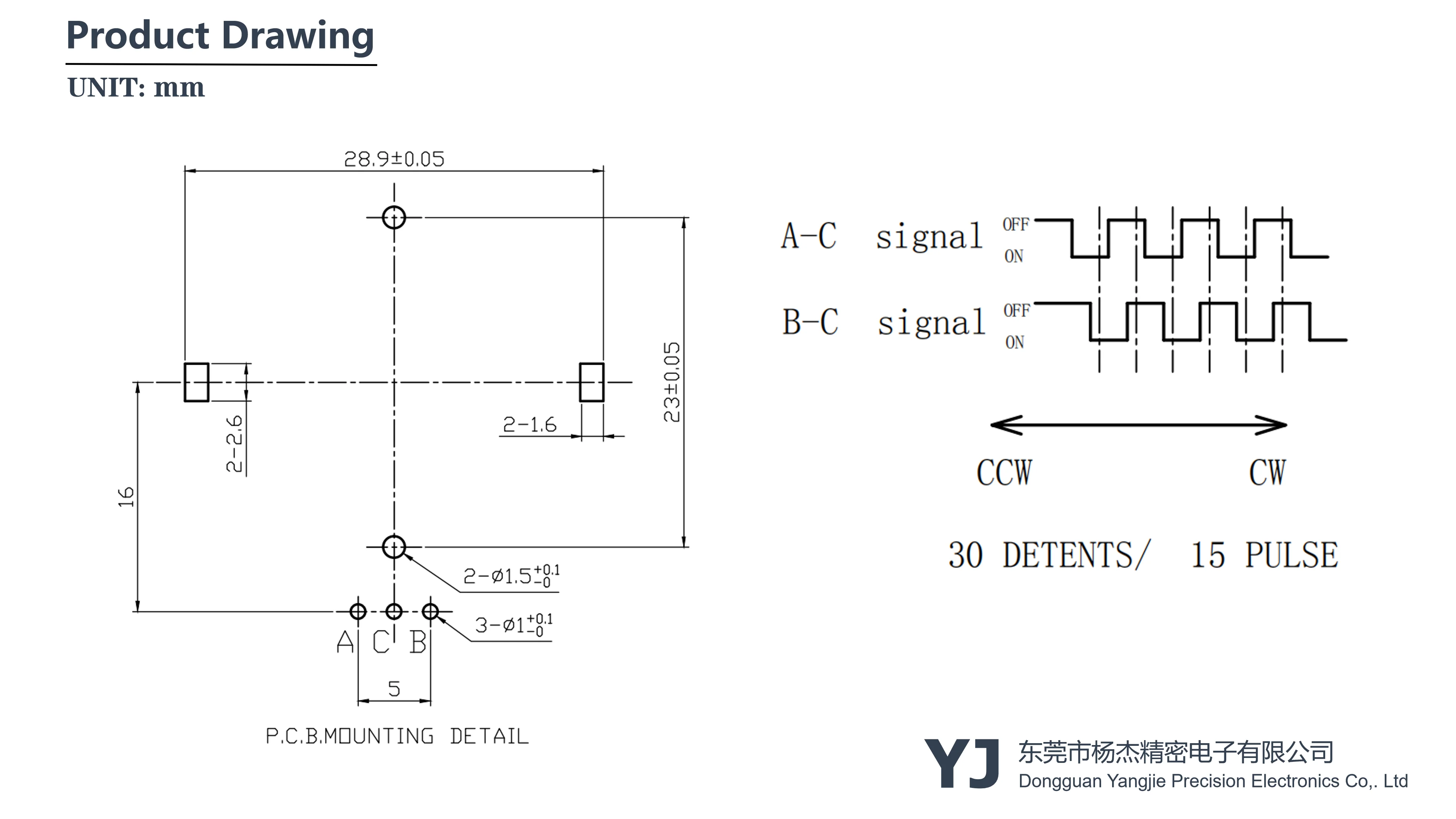 Yj Ec28a Hollow Shaft Encoder 28mm 360degree Pulses Incremental Type ...