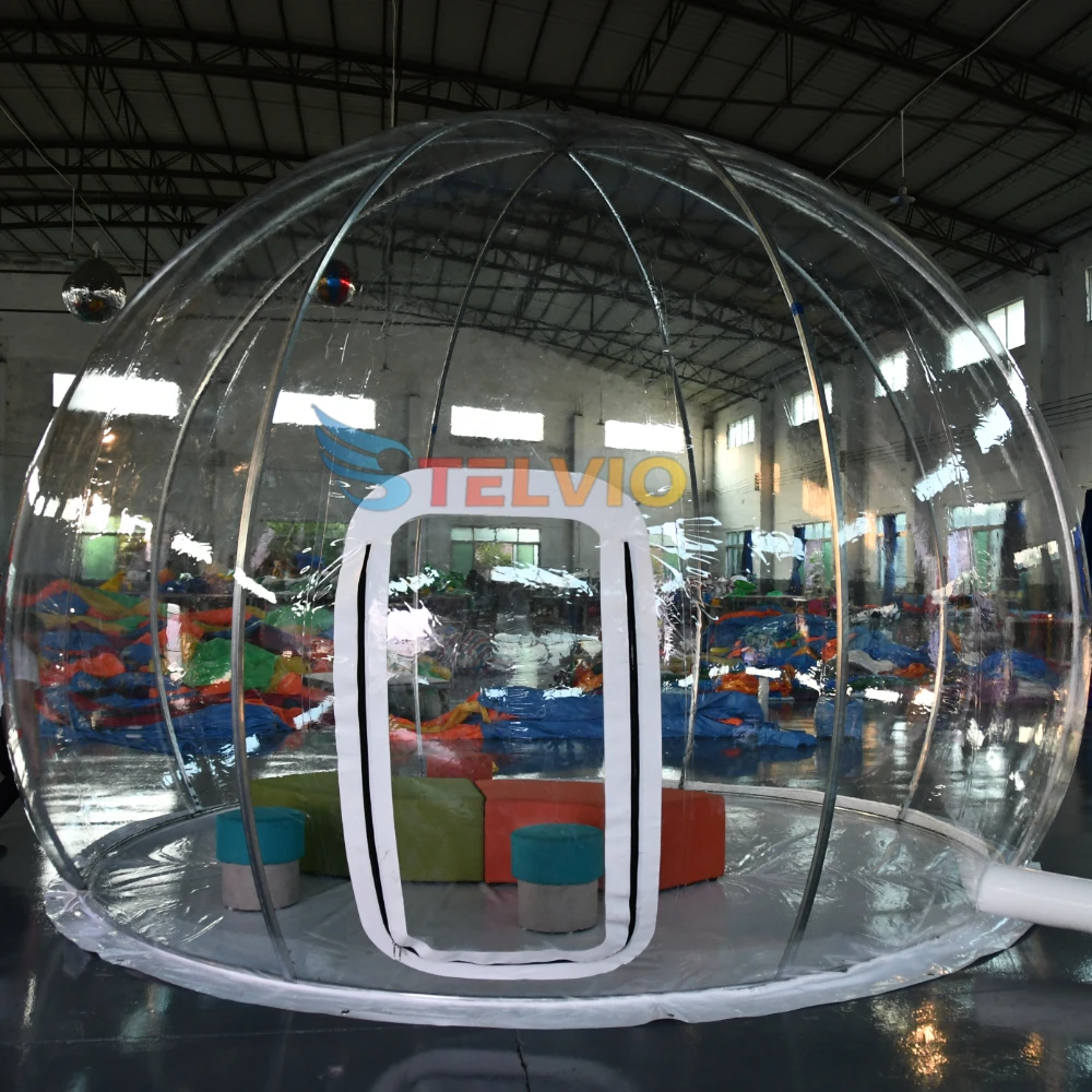 High Quality Air Sealed Clear Inflatable Bubble Tent Soccer Shape Tent ...