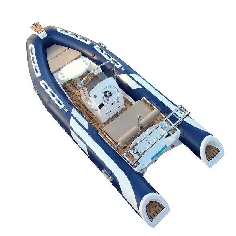 4.8m Deep V Hypalon Rib Inflatable Rigid Boat With Outboard Engine 16ft ...