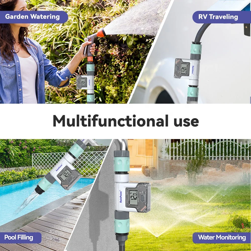 Alibaba.com: RAINPOINT WiFi Water Flow Meter for Garden Hose, fits any ...