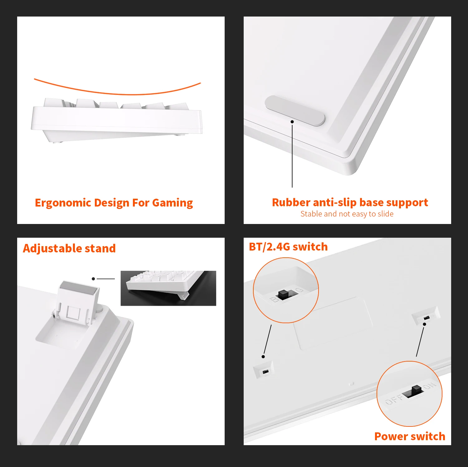 Royal Kludge Rk87 Gamer 87 Keys Multimedia Office Gaming Kibord Tkl ...