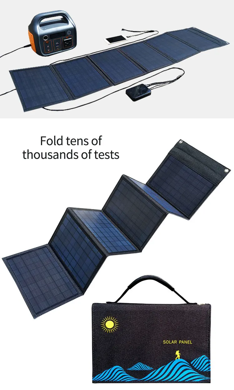High Efficiency 10w To 200w Portable Folding Solar Panel Etfe Folded ...