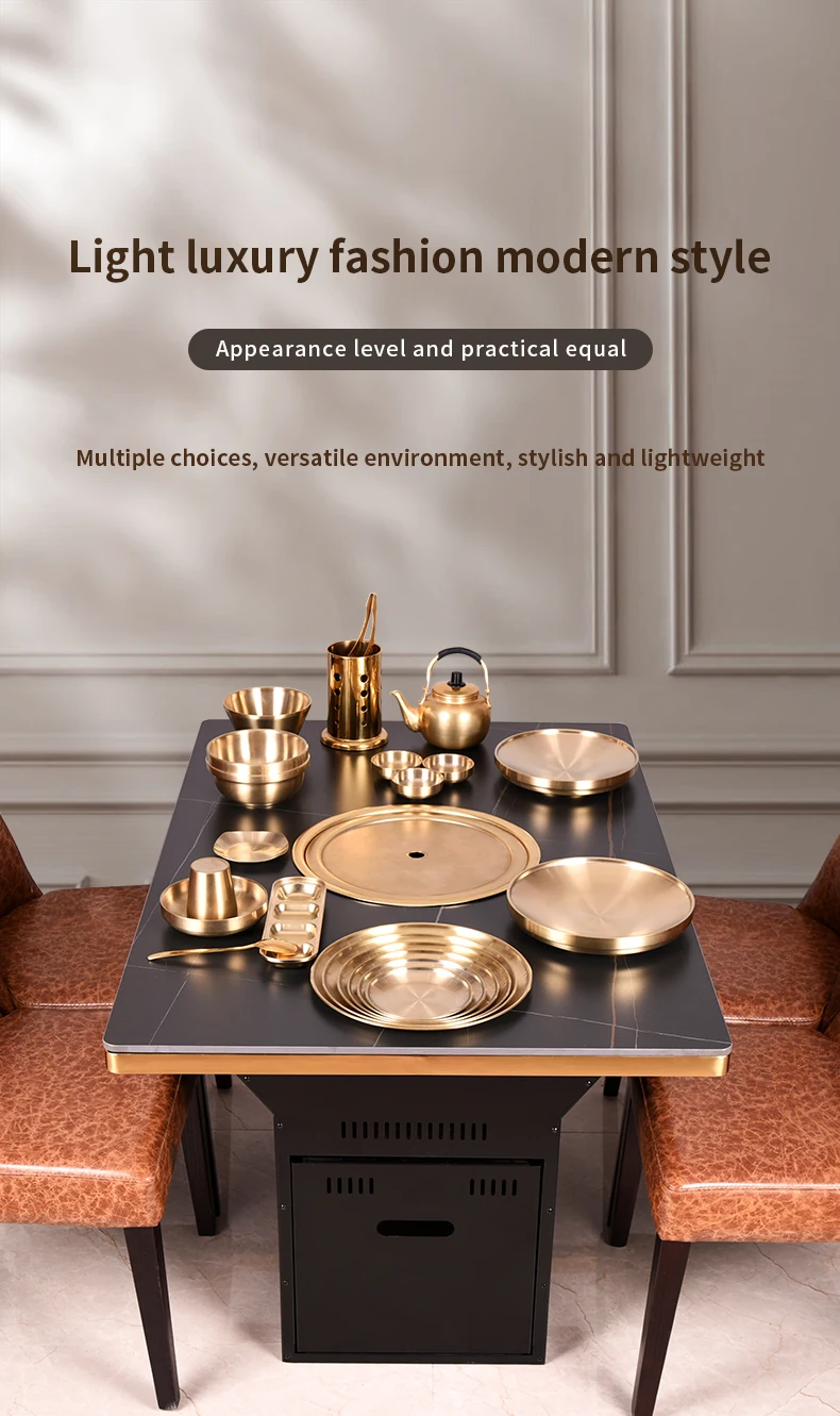 Commercial Smokeless Korean BBQ Table for Restaurants - Modern ...