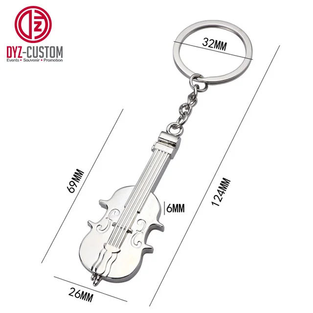Classic Metal Violin Keychain Carabiner Model Pendant For Music Lovers ...