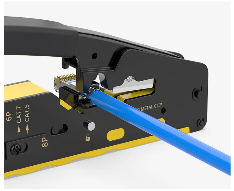 Cat5 Cat6 Cat7 Pass Through Crimper for Rj45 Rj12 Rj11 Network ...