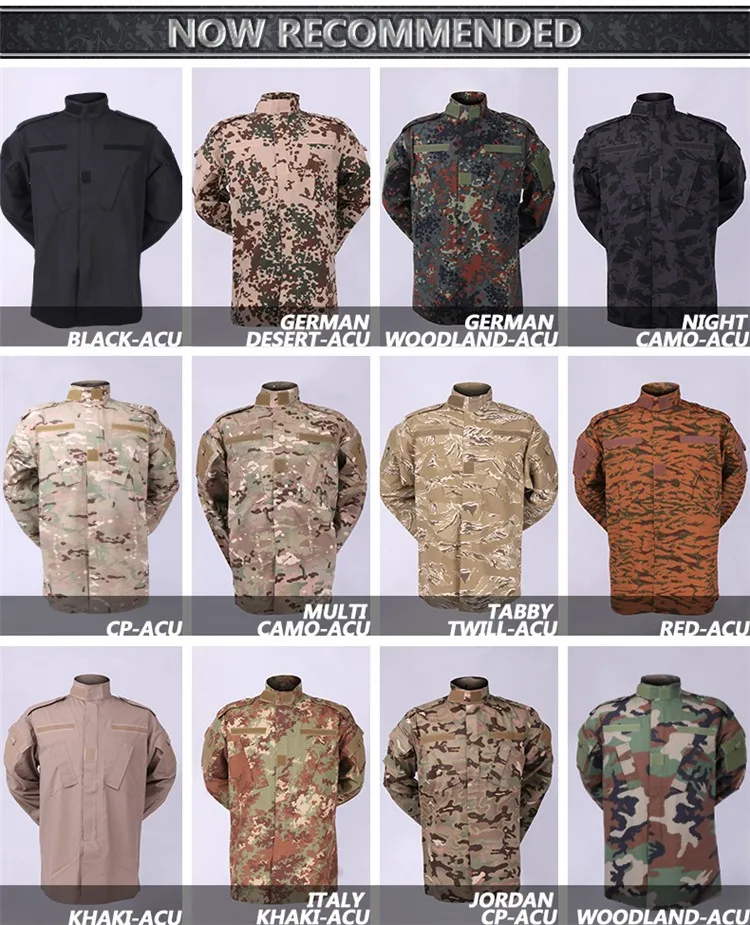Tactical Acu Uniform ACU Color Men Camouflage Uniform Combat Dress ...
