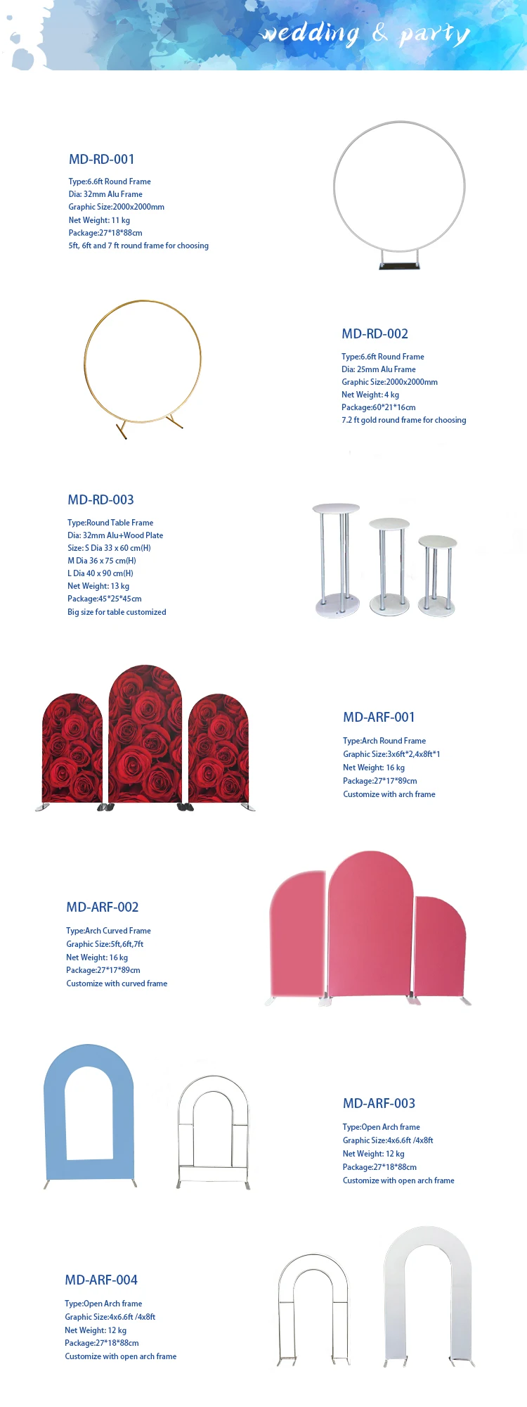 Arch Aluminum Frame Backdrops Outdoor Wedding Supplies Decoration ...