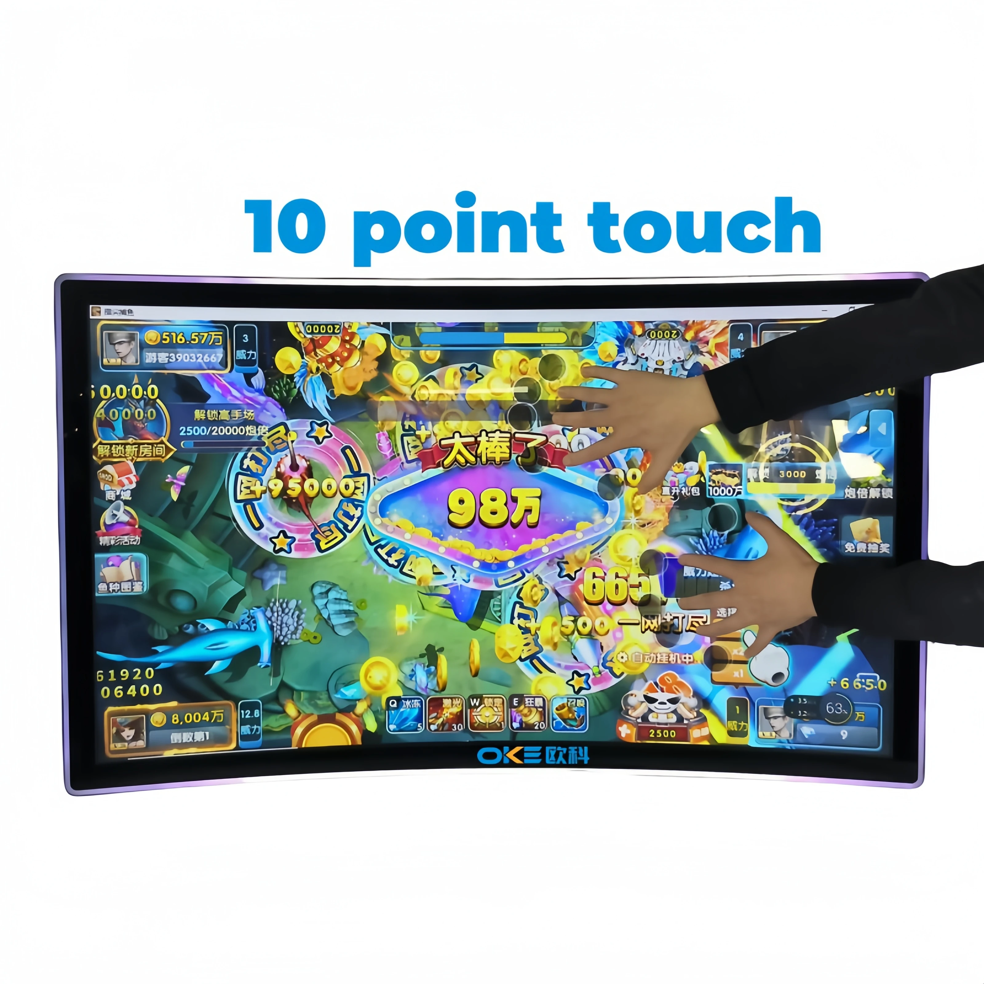 OKE 27 Inch Pcap Capacitive Touch Gaming Monitor Screen LCD Display ...