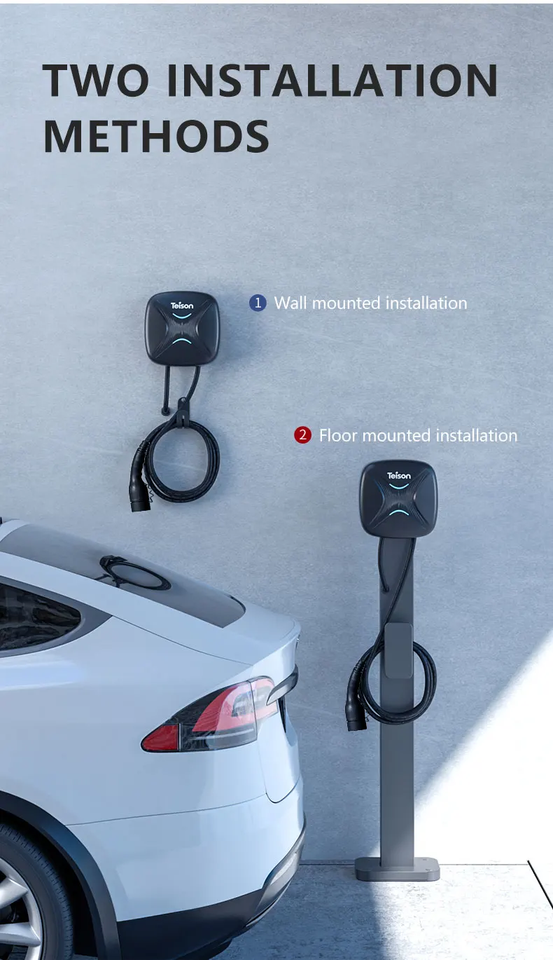 Teison Home Wifi Enabled Floor-Mounted Ev Charger with APP