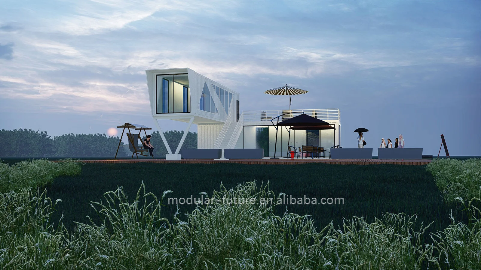 Modular Future Structure Industrial Warehouse Workshop Hanger Container ...