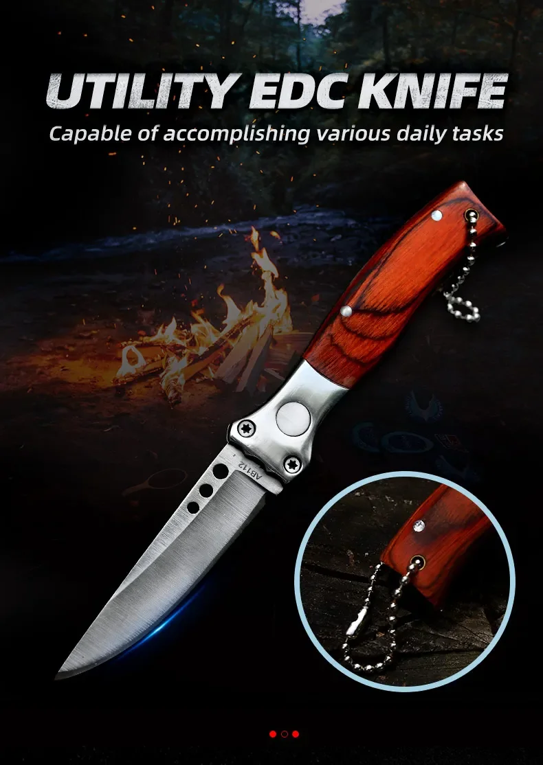 Handy Pocket Tool Kit Folding Knife Camping D2 Hunting Survival Stag ...