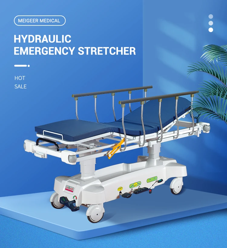 High Quality Medical Bed Hydraulic Emergency Stretcher Height ...