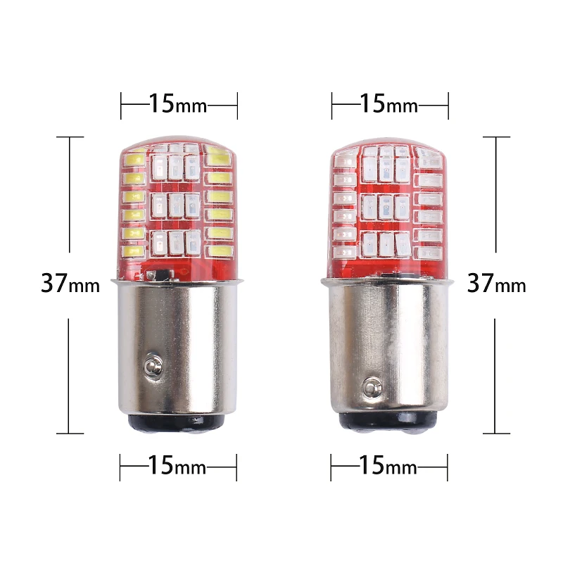 Lkt 1157 BAY15D 42 SMD 3014 LED Flash Brake Bulbs - 50000 Hours