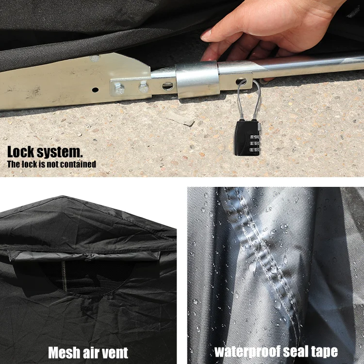 Nhcx Foldable Motorcycle Shelter Shed Metal Frame Canopy Garage Tent ...
