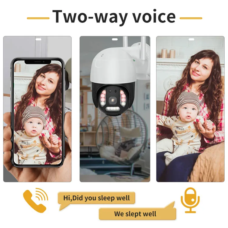 PTZ 360 Degree CCTV 4G SIM Card LTE Outdoor V380 Pro Camera