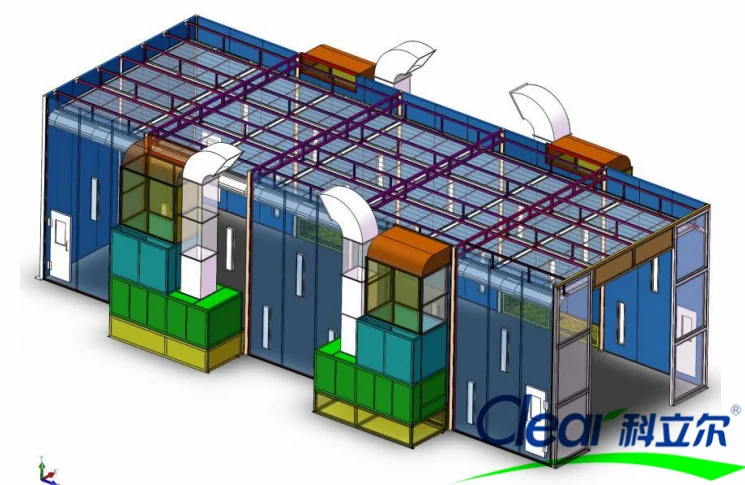 Transformer Spray Paint Equipment Booth with Heating Function
