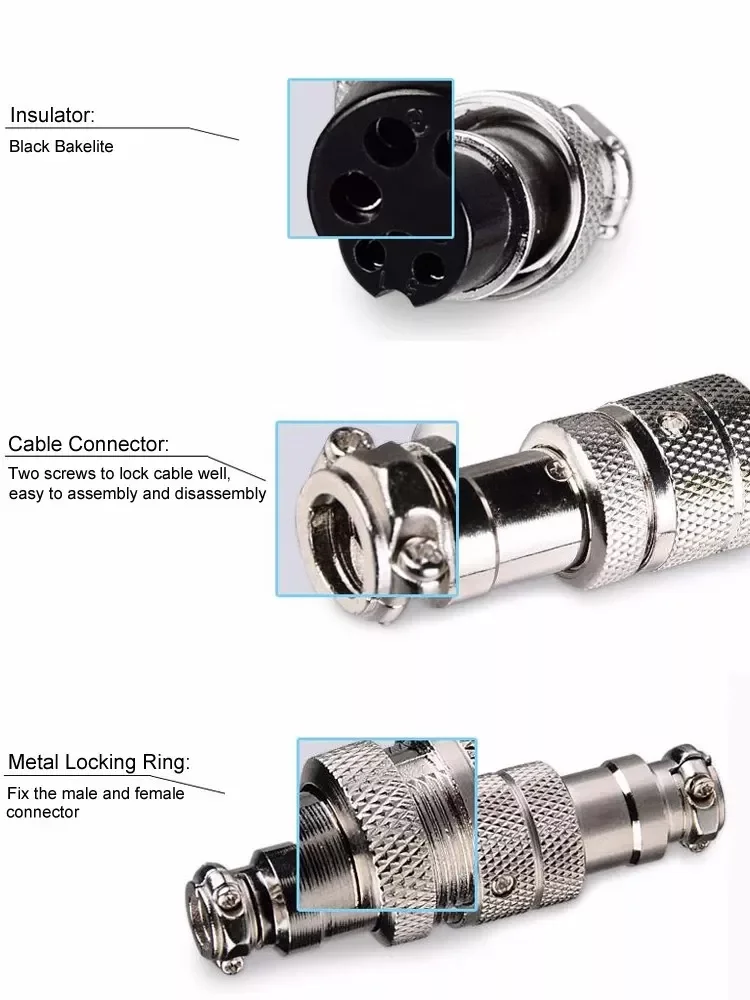 Aviation Connectors - GX12, GX14, GX16, GX20, GX25, GX30