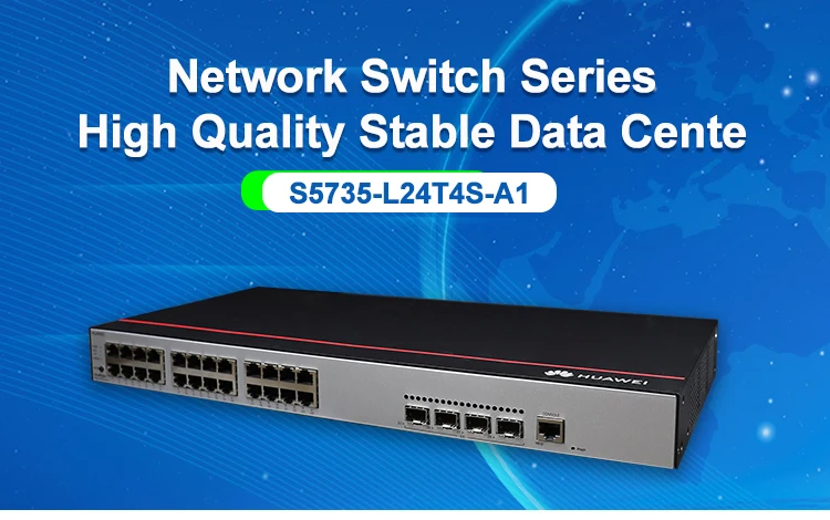 S5735-l24t4s-a1 Gigabit Switch 42 Mpps Forwarding Performance 24 X 10 ...