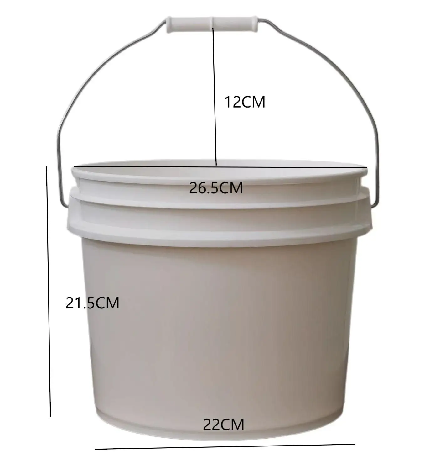 White Food Grade Plastic Pail 5 Gallon Bucket & Normal Pouring Spout ...