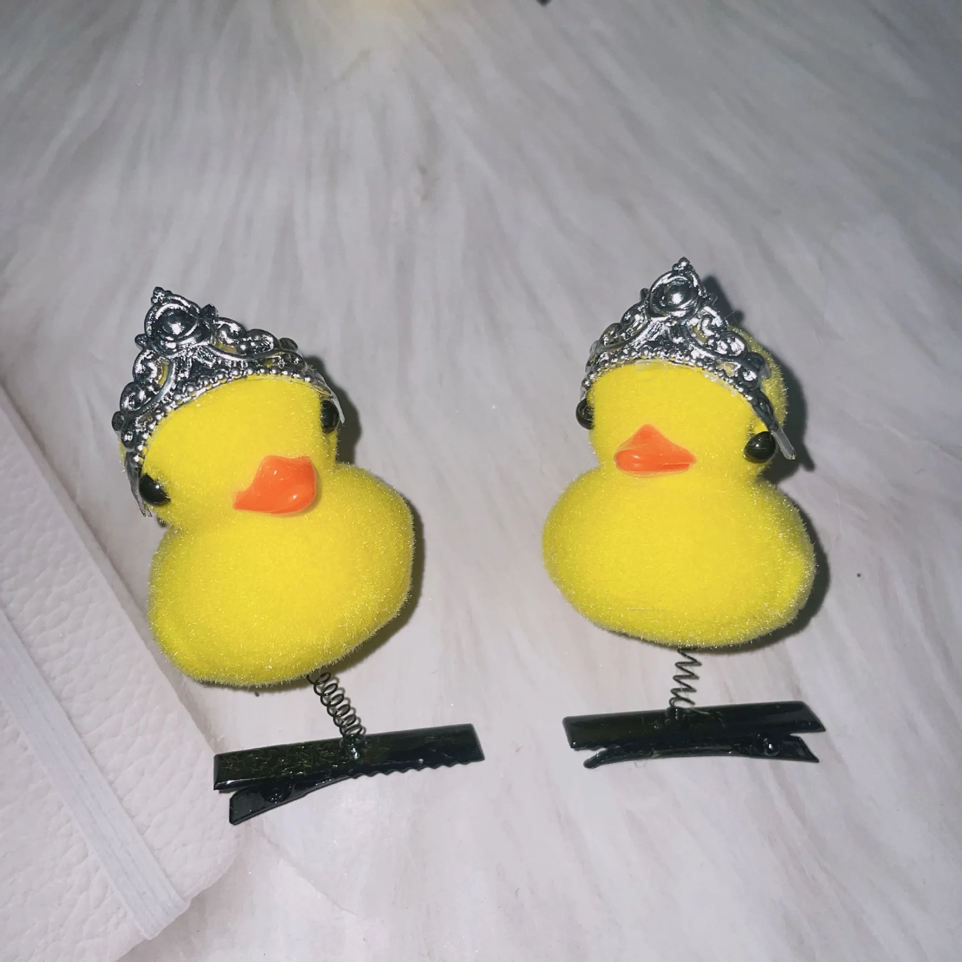 Kawaii Spectacled Duck Hair Clip - Cute Kids Accessory