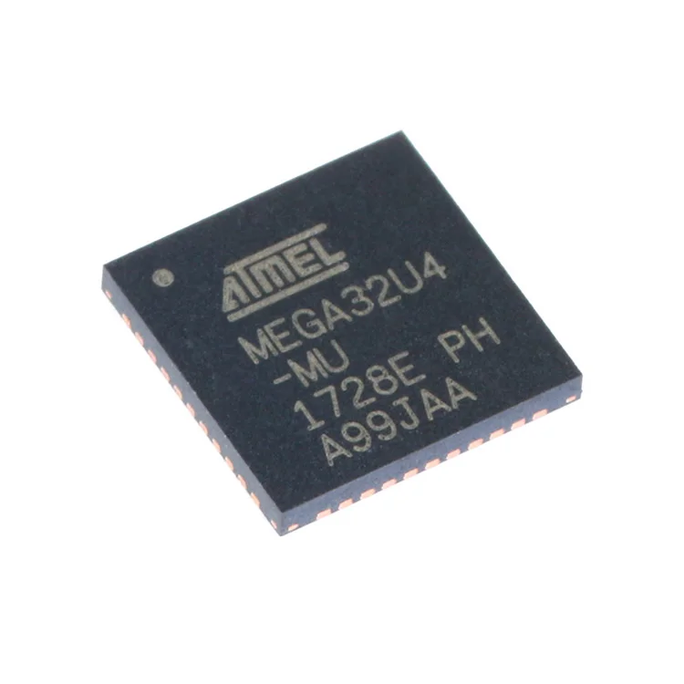 100% New Original ATMEGA32U4-MU VQFN-44-EP AVR 32KB Microcontroller ATMEGA 32 U4 IC Chip IC Part ...