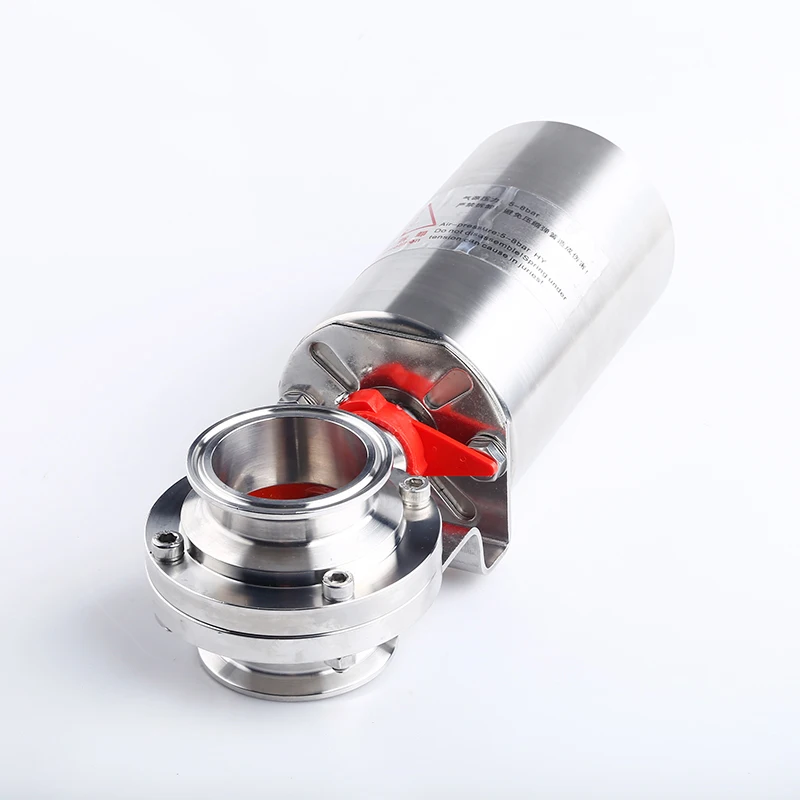 Sanitary Pneumatic Actuator Clamp Water Valve Food Grade Stainless ...