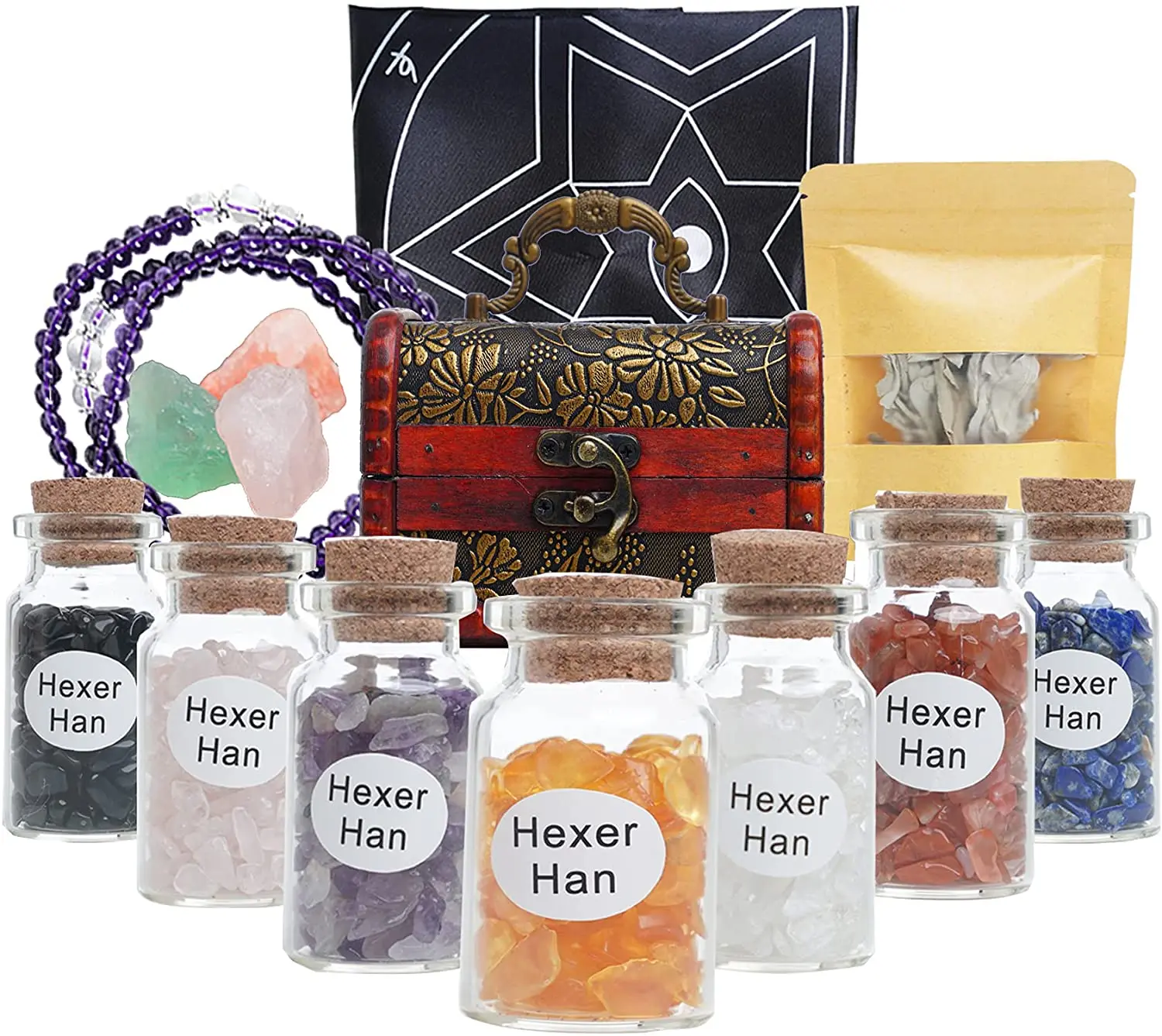 Multi Color Witchcraft Spells Rituals Chakra Chime Taper Stick Candle ...